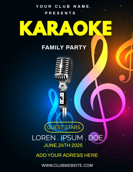 karaoke Template | PosterMyWall