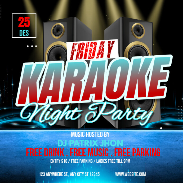 karaoke Template | PosterMyWall
