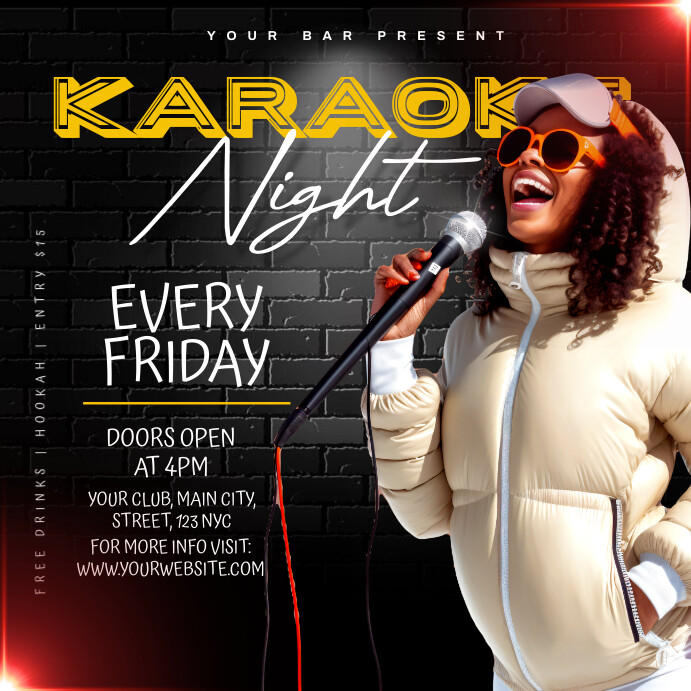 KARAOKE Template | PosterMyWall