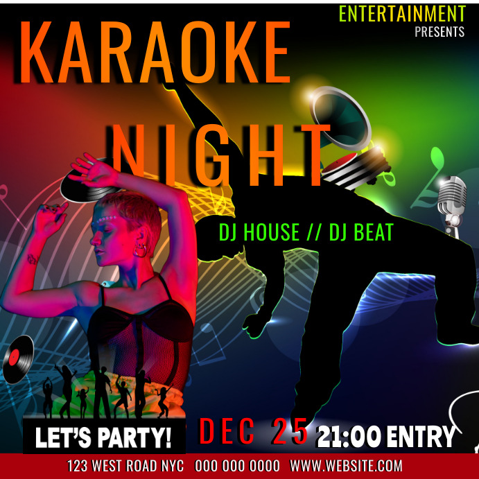 karaoke Template | PosterMyWall