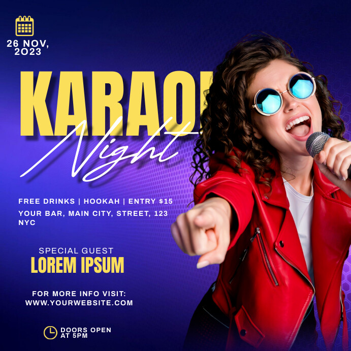 KARAOKE Template | PosterMyWall
