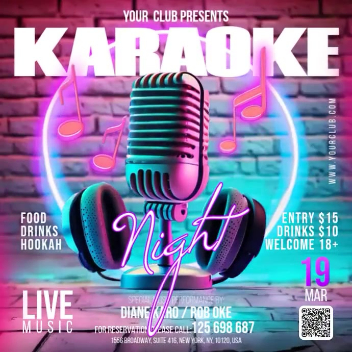 Karaoke Template | PosterMyWall