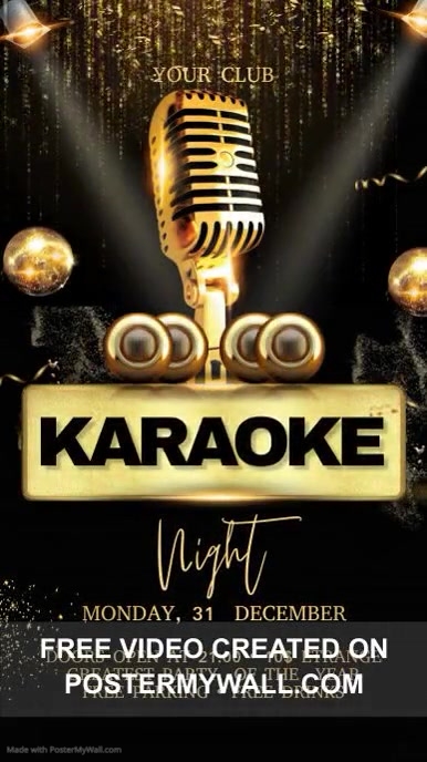 Karaoke Digital Display Template | PosterMyWall