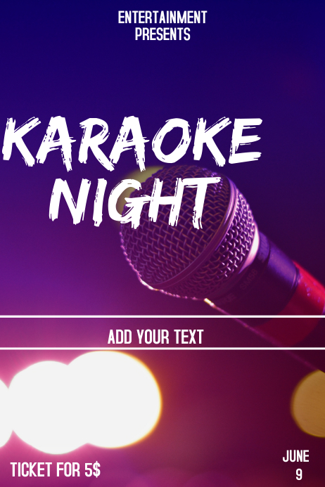 Karaoke event Template | PosterMyWall