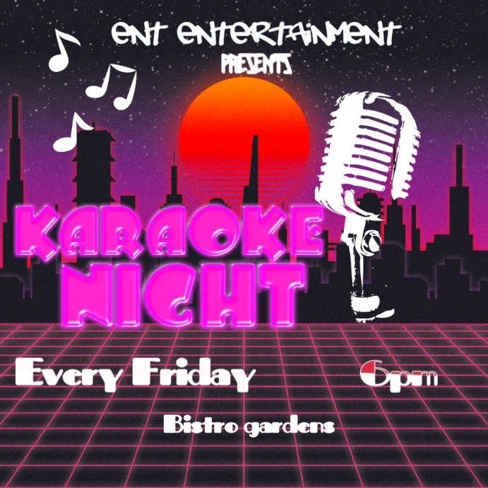 Karaoke flyer Template | PosterMyWall