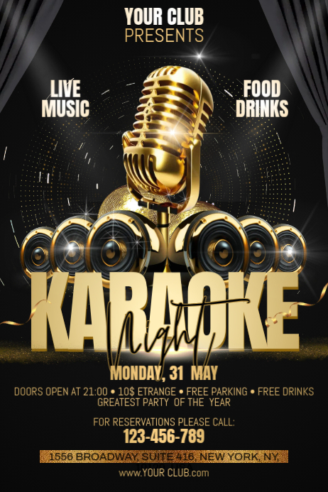 Karaoke Flyer Template | PosterMyWall