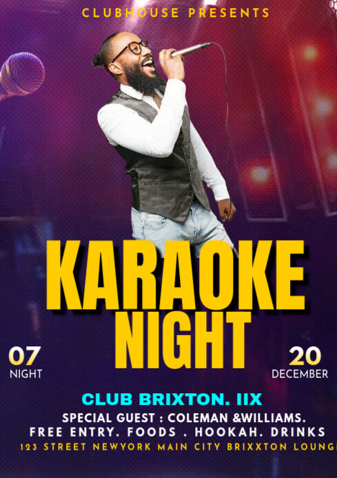karaoke flyers Template | PosterMyWall