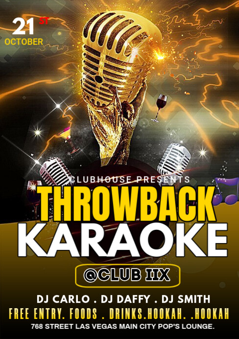 karaoke flyers Template | PosterMyWall