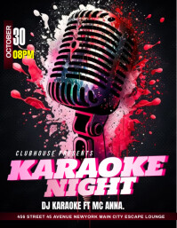 Karaoke flyers Template | PosterMyWall