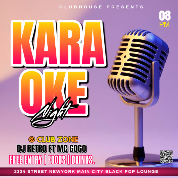 Karaoke flyers Template | PosterMyWall