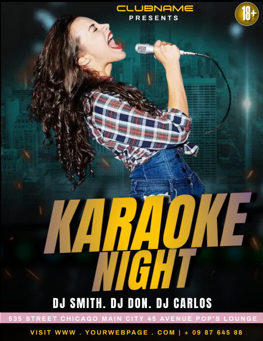 karaoke flyers Template | PosterMyWall