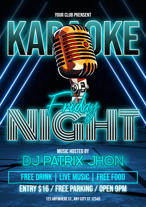 Copy of Karaoke friday night post | PosterMyWall