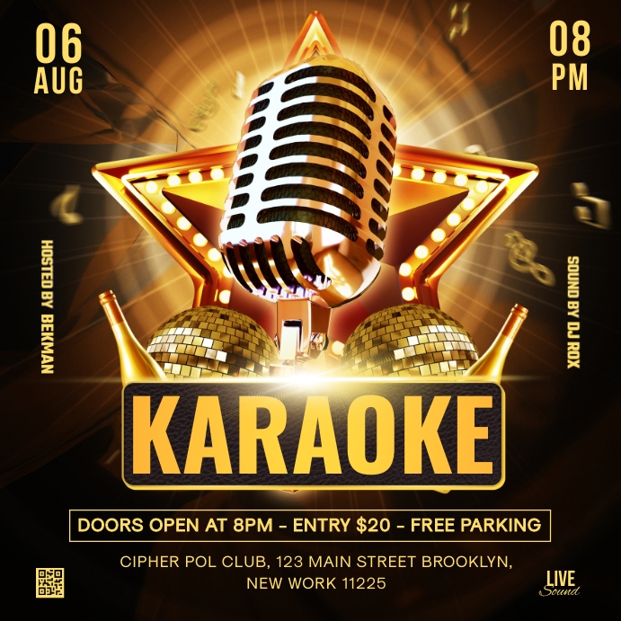 karaoke music party Template | PosterMyWall
