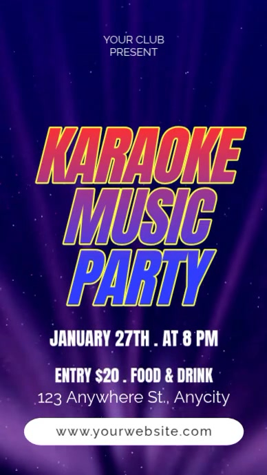 Karaoke music party Template | PosterMyWall