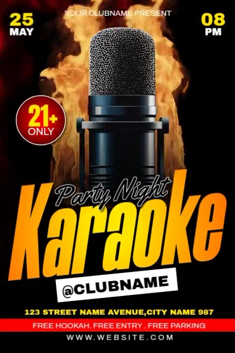 Karaoke Night Ads Template | PosterMyWall