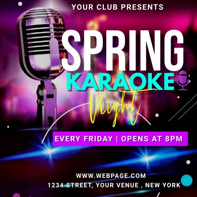 karaoke night Template | PosterMyWall