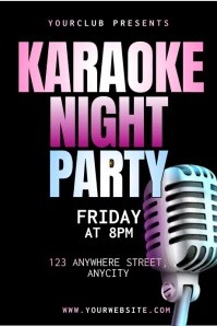 Karaoke Night Poster Template | PosterMyWall