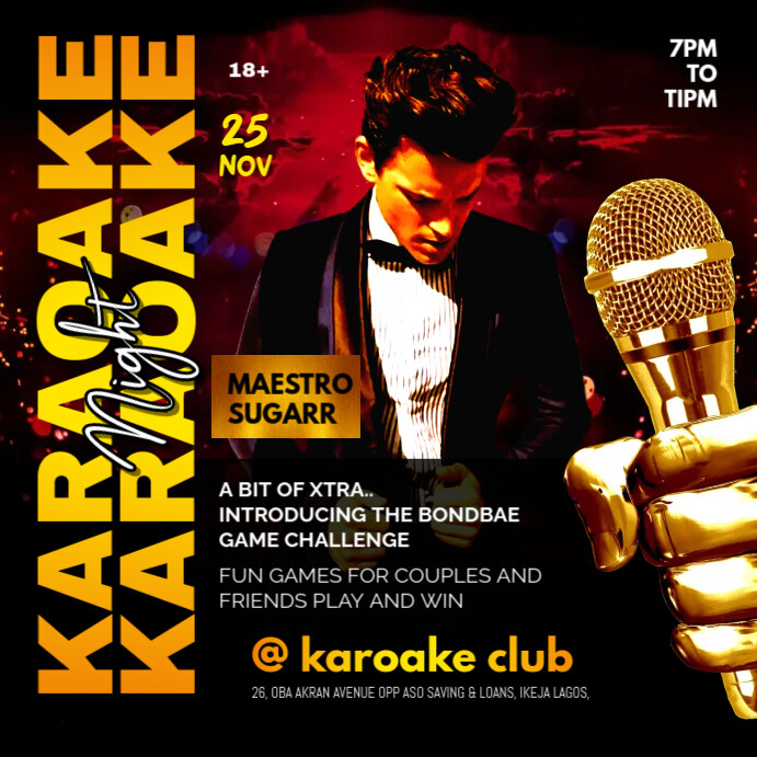 Karaoke Night Template | PosterMyWall