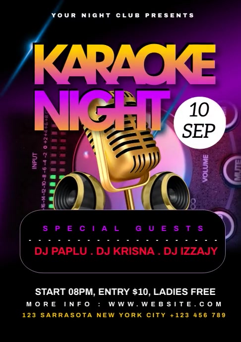 Karaoke Night Template | PosterMyWall