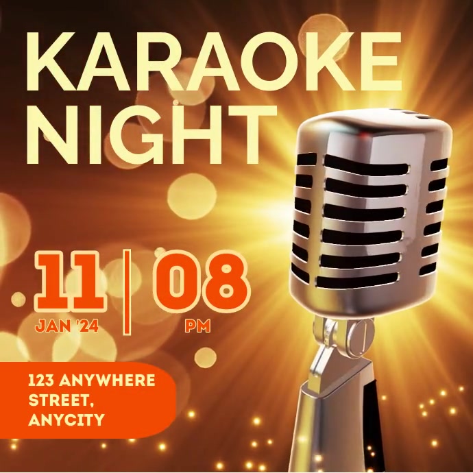 KARAOKE NIGHT Template | PosterMyWall