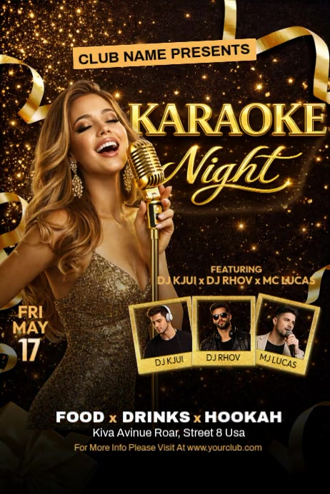 Karaoke Night Event Template | PosterMyWall
