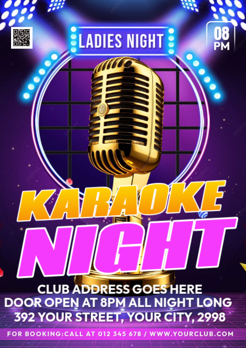 Karaoke Night Event Template | PosterMyWall