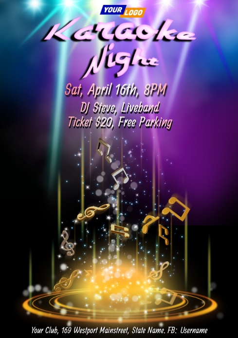 Karaoke Night Flyer Design Template | PosterMyWall