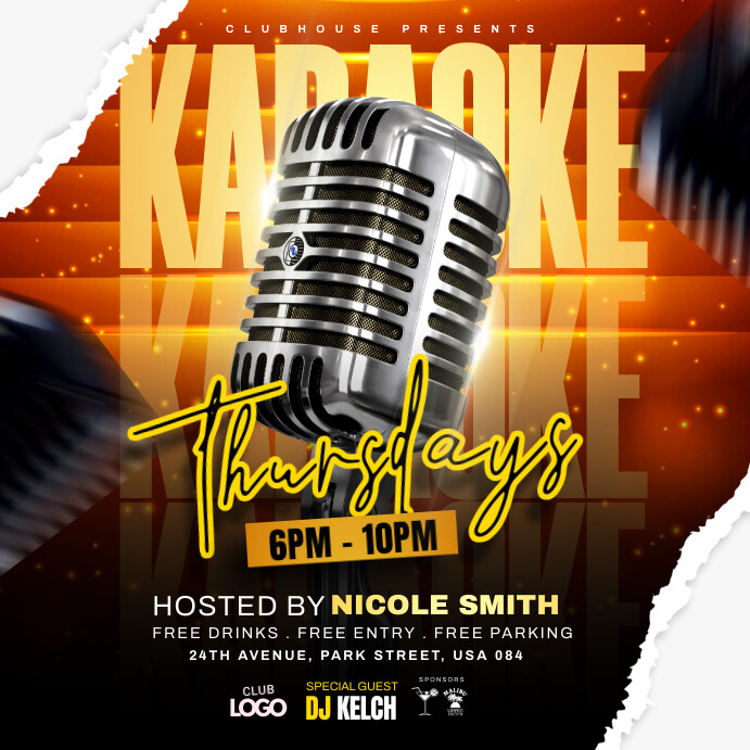 karaoke night flyer Template | PosterMyWall