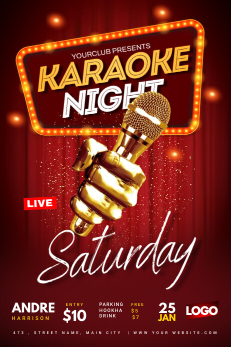 karaoke night flyer Template | PosterMyWall
