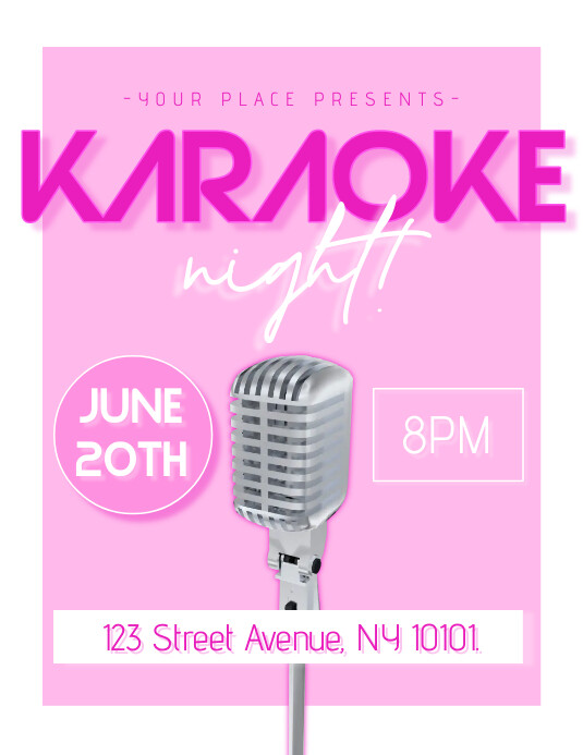 Karaoke Night Flyer Template | PosterMyWall