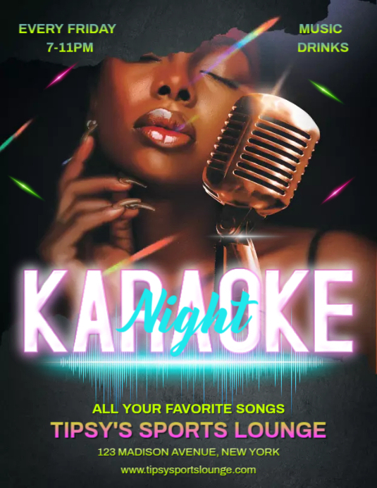 Karaoke Night Flyer Template | PosterMyWall
