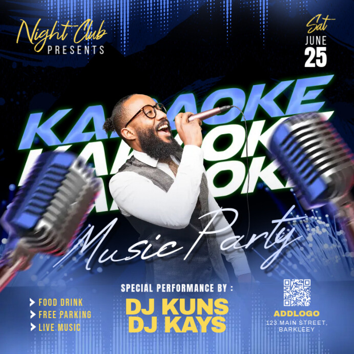 Karaoke Night IG Post Template | PosterMyWall