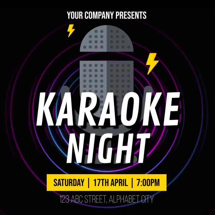 Karaoke Night Invitation Template | PosterMyWall