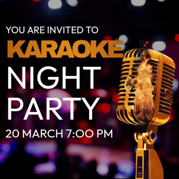 Karaoke Night Party Ads Template | PosterMyWall
