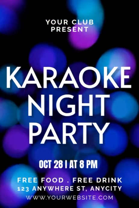 Plantilla de KARAOKE NIGHT PARTY | PosterMyWall