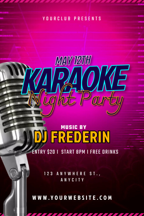 Karaoke Night Party Template | PosterMyWall