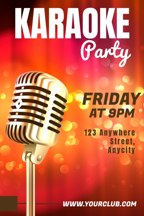 Karaoke Night Poster Template | PosterMyWall