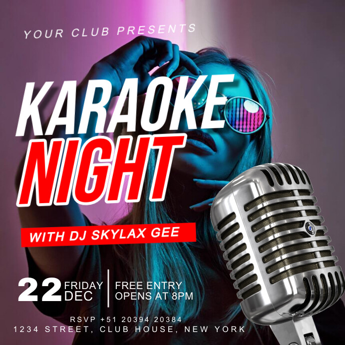 Copy of karaoke night poster | PosterMyWall