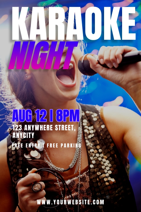 Karaoke Night Poster Template | PosterMyWall