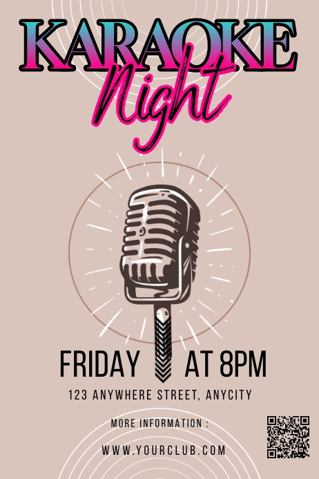 Karaoke Night Poster Template | PosterMyWall