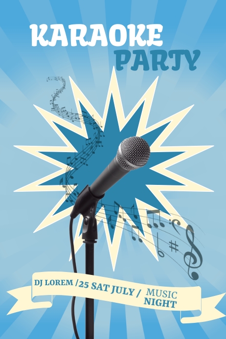 Karaoke Night Poster Template | PosterMyWall