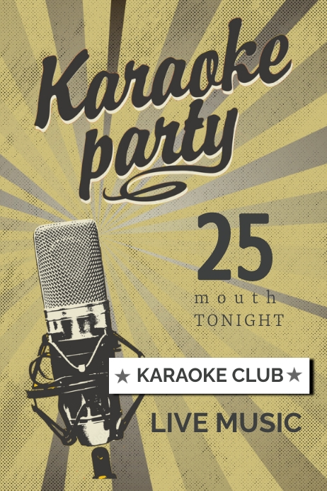 Karaoke Night Poster Template | PosterMyWall