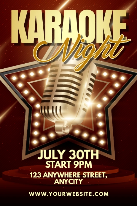 Karaoke Night Poster Template | PosterMyWall