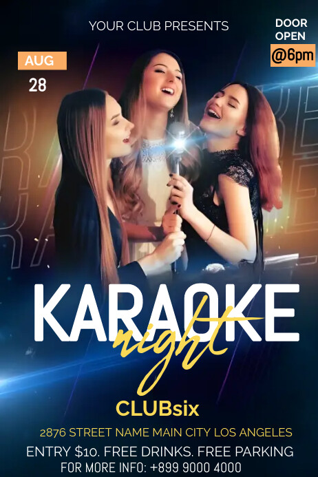 Karaoke night template | PosterMyWall