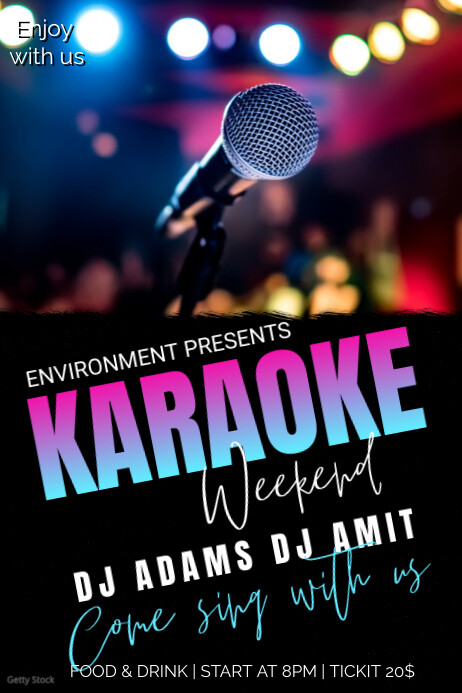 karaoke night video template | PosterMyWall