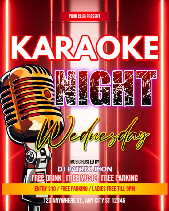 Karaoke night wednesday instagram video Template | PosterMyWall