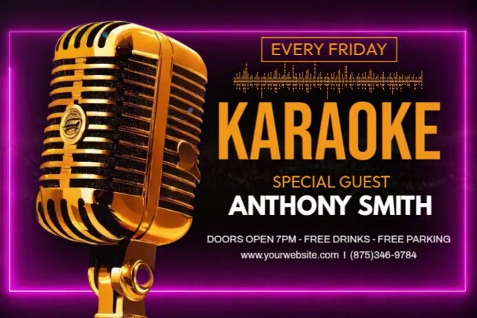 Karaoke Party Ads Template | PosterMyWall