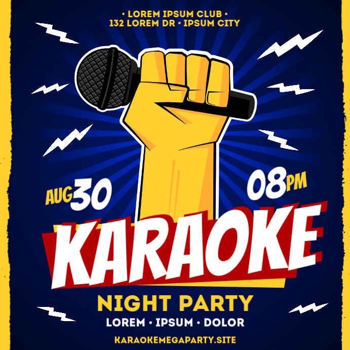 KARAOKE PARTY BANNER Template | PosterMyWall