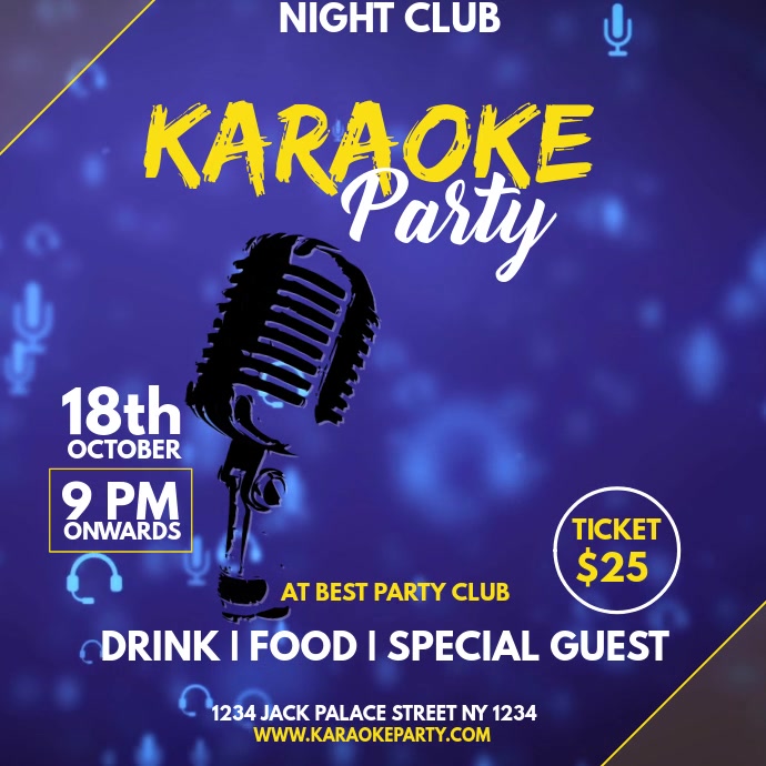 KARAOKE PARTY Template | PosterMyWall