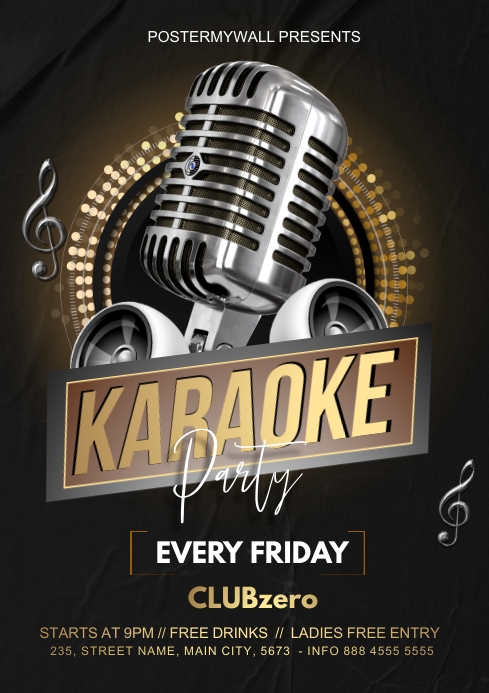 karaoke party Template | PosterMyWall